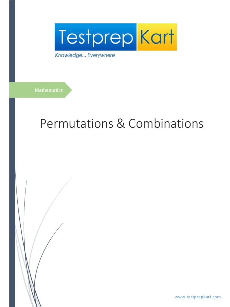 12 Mathematics Permutations Combinations Pdf Rectangle Permutation