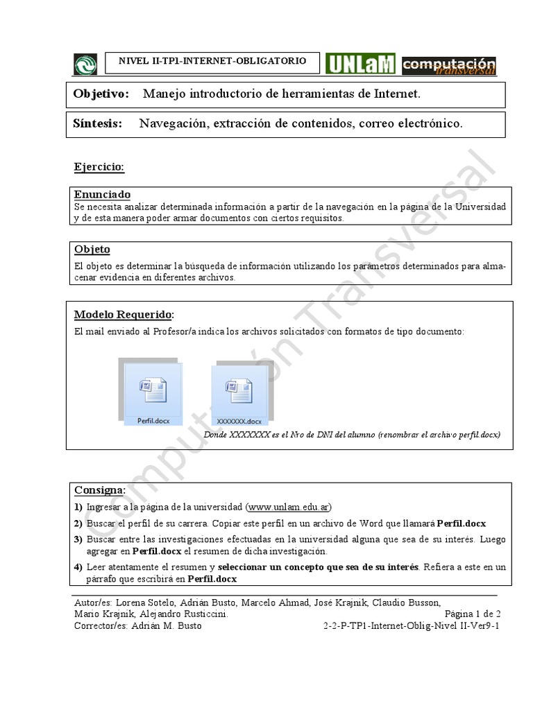 2-2-P-TP1-Internet-Oblig-Nivel II-Ver9-1 | PDF | Internet | Informática