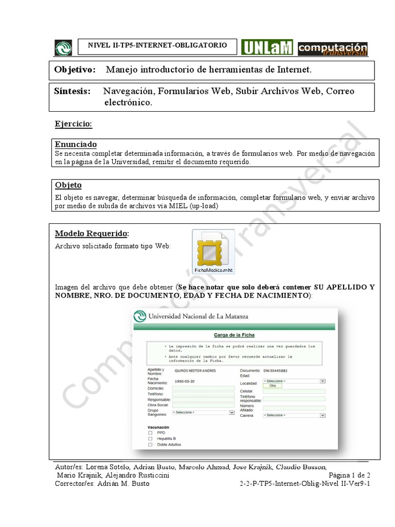 2-2-P-TP5-Internet-Oblig-Nivel II-Ver9-1 | PDF | Red mundial | Internet ...