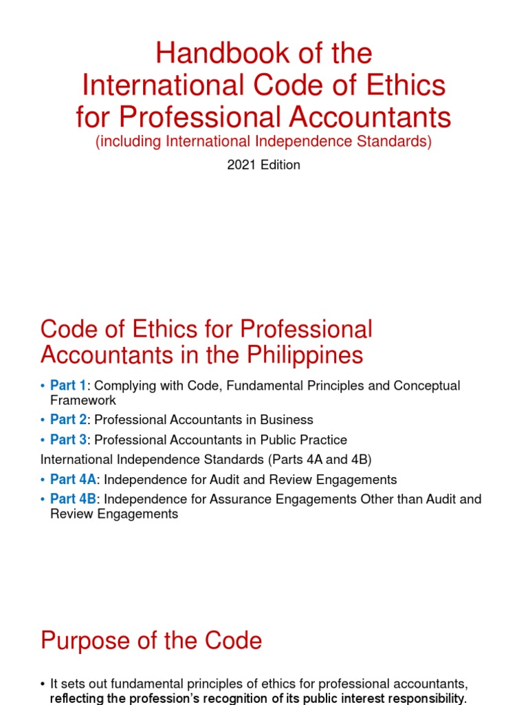 Handbook of Ethics for Professional Accountants | PDF | Audit ...