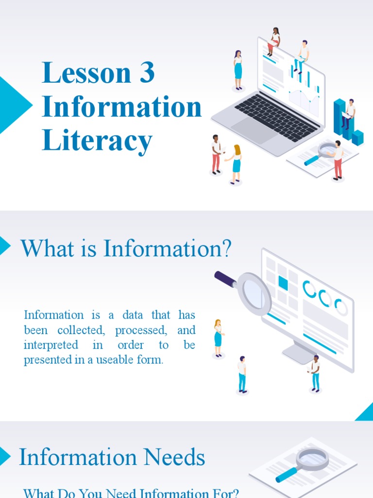 Lesson 3 Information Literacy | PDF | Information Literacy | Journalism