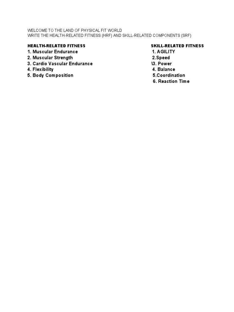 Activity No 1 Pe and Health | PDF