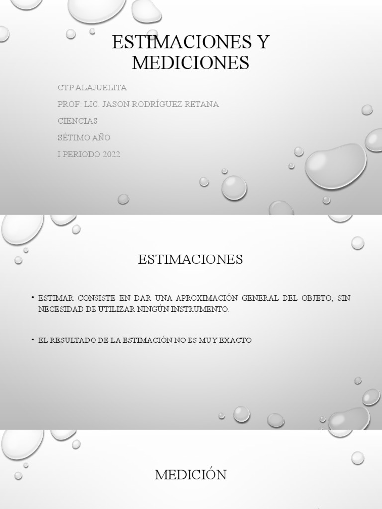 Estimaciones y Mediciones Tema 3 | PDF | Medición | Kilogramo