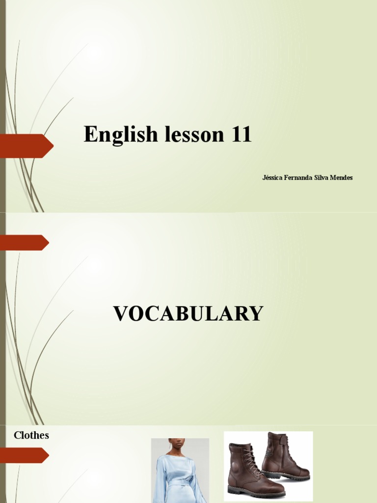 English Lesson 11 | PDF | Morfología Lingüística | Unidades Semánticas