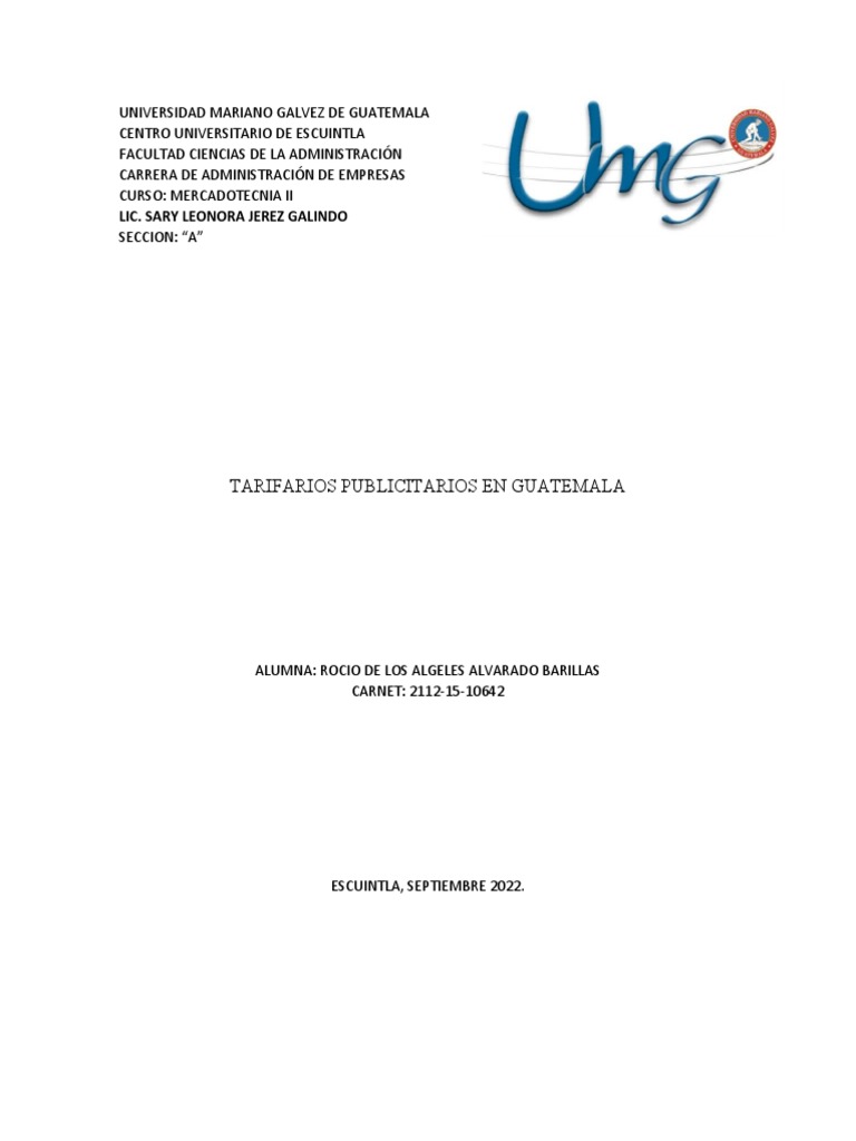 Tarifarios Publicitarios en Guatemala | PDF | Publicidad | Televisión