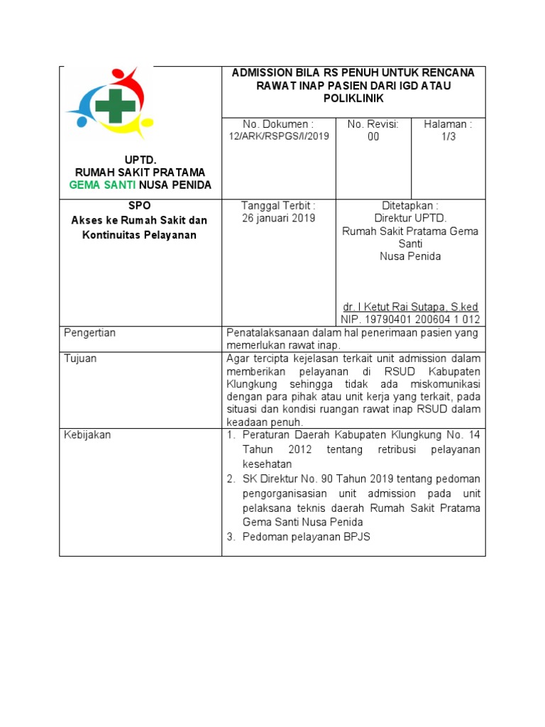 Spo Kamar Penuh | PDF