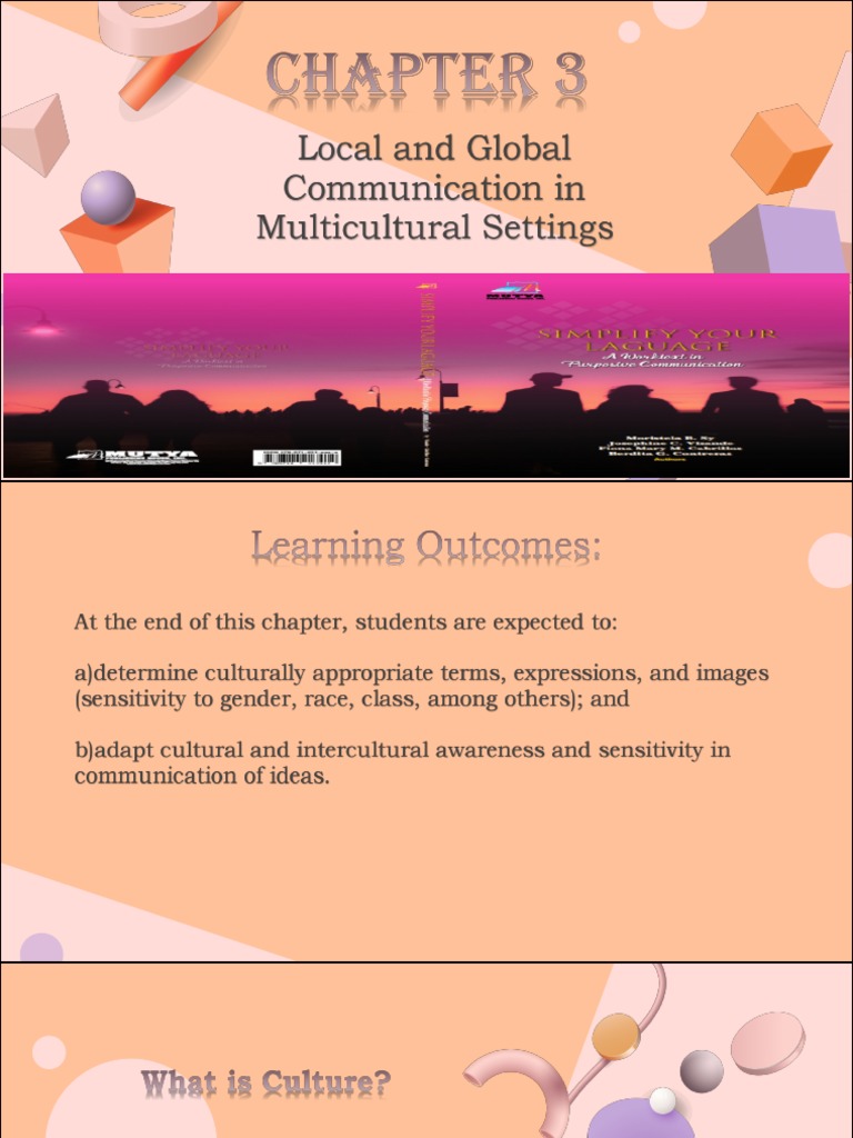 PurCom Chapter 3N Local and Global Communication in Multicultural Settings | PDF