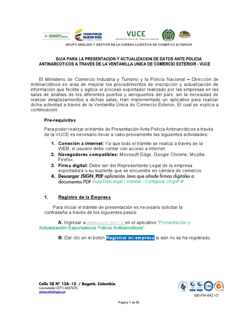 Vuce - Proceso Registro Ponal | PDF | Logística | Archivo de computadora