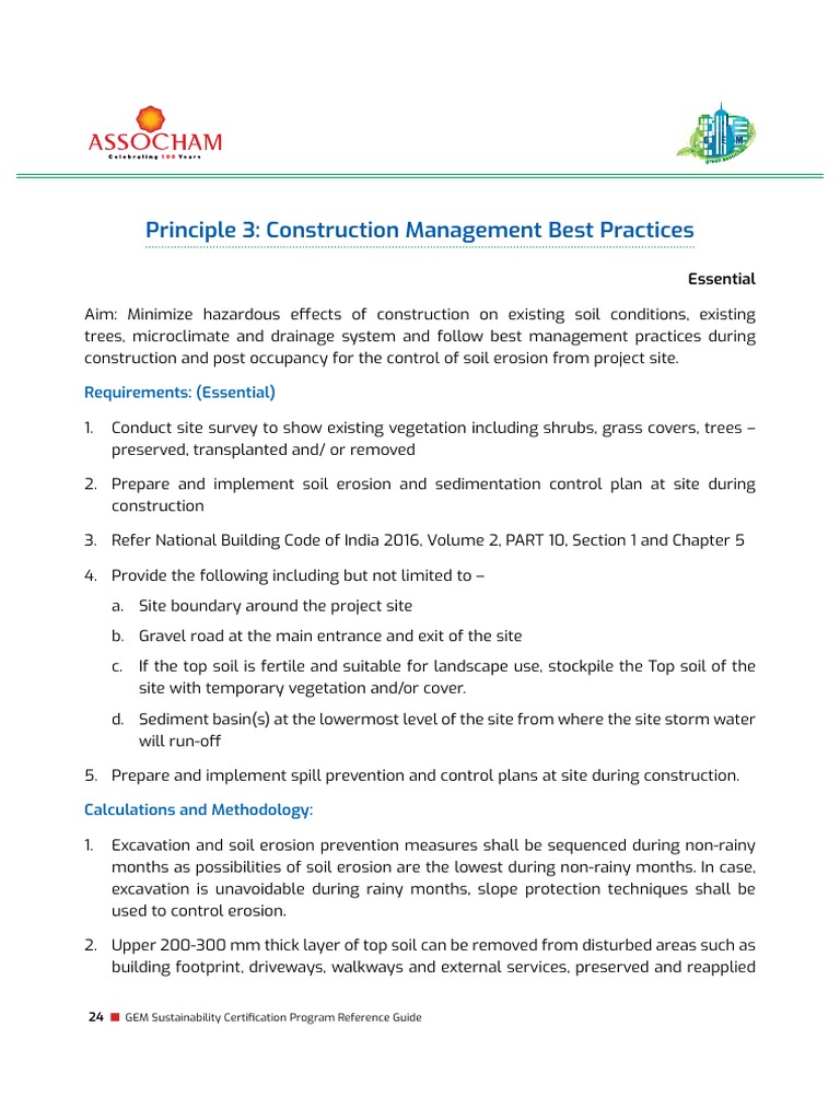 PRINCIPLE 3 - Construction Management Best Practices | PDF | Surface ...