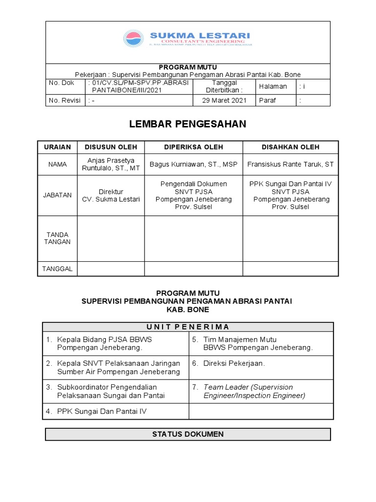 Program Mutu Pantai Bone 2021 R1 | PDF | Sains & Matematika