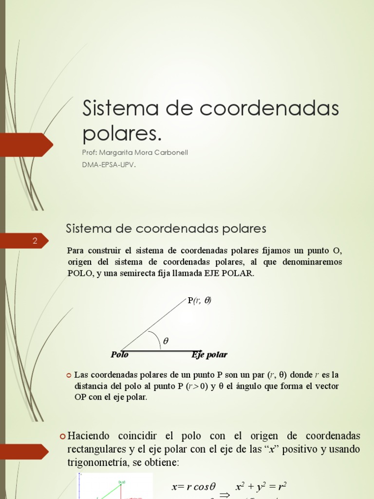 Introducción al sistema de coordenadas polares | PDF | Notación ...