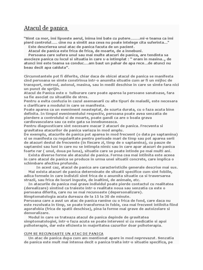 Atacul de Panica | PDF