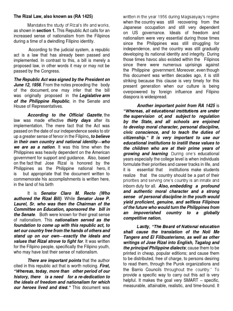 Rizal Law | PDF | Philippines
