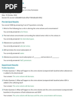 PhysioEx Exercise 9 Activity 1 | PDF | Kidney | Animal Anatomy