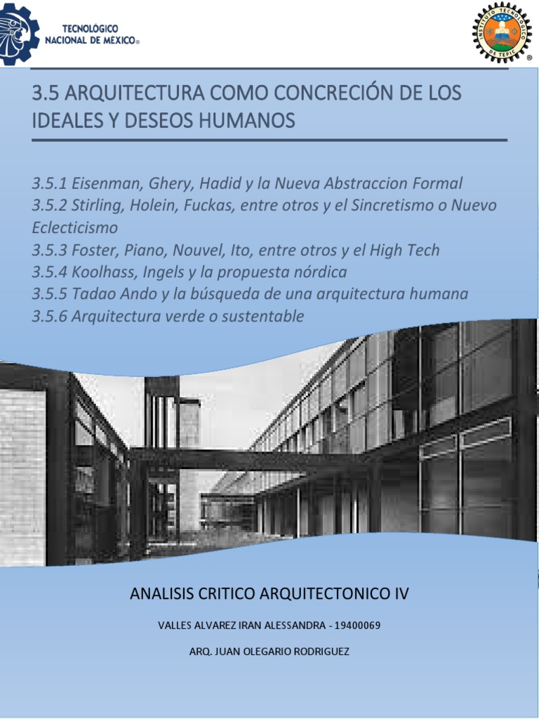 Arquitectura: Concreción de Ideales Humanos | PDF | Arquitectura ...