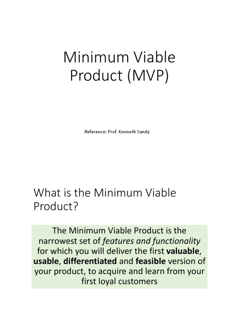 Tech1001-3 - Minimum Viable Product (MVP) | Download Free PDF | Systems ...
