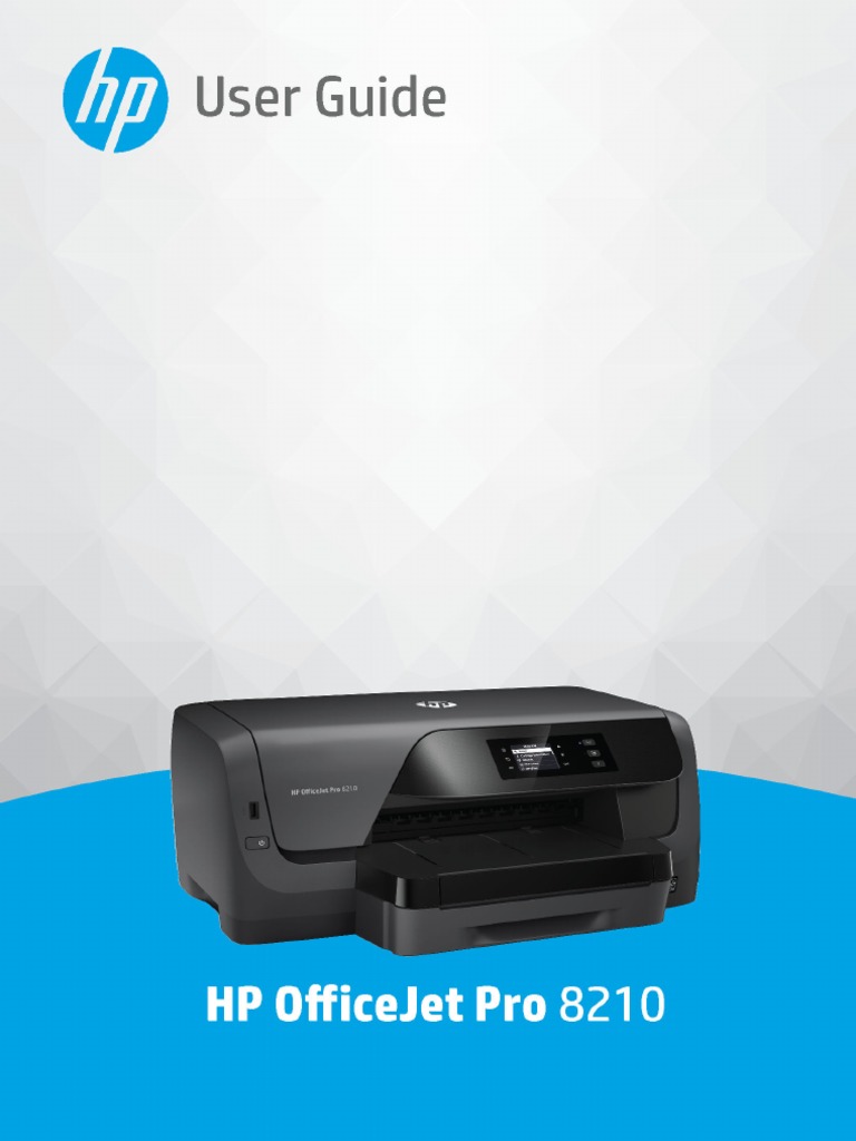 User Manual HP Officejet 8210 | PDF | Printer (Computing) | Accessibility