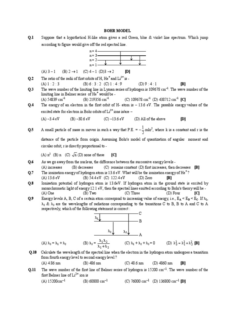 Bohr Model | PDF | Atoms | Electron