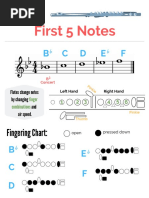 First Five Notes Fingering Charts Updated | PDF | Musical Compositions ...