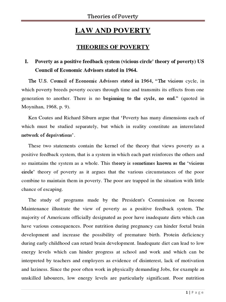 Culture of Poverty | PDF | Poverty | Poverty & Homelessness