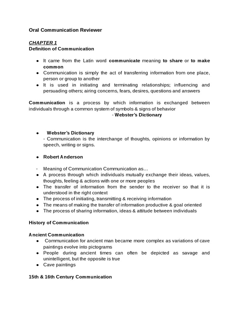 Oral Communication Reviewer Google Docs | PDF | Communication ...