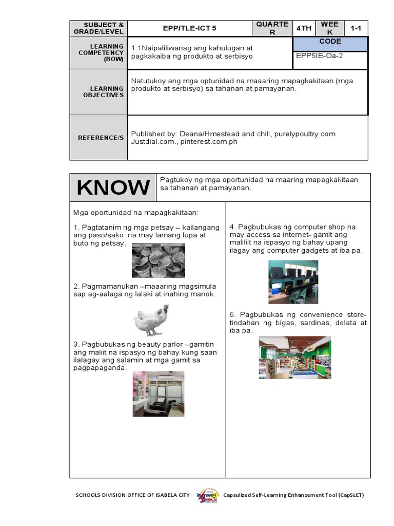 Epp Ict 5 Week 1 Day 1 Pdf