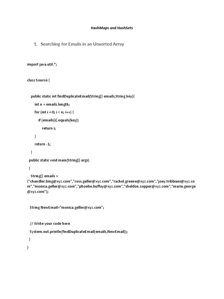HashMaps and HashSets Upgrad | PDF | Array Data Structure | Integer ...