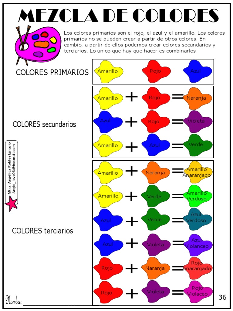 Mezcla de Colores CLAVE | PDF | Color | Azul