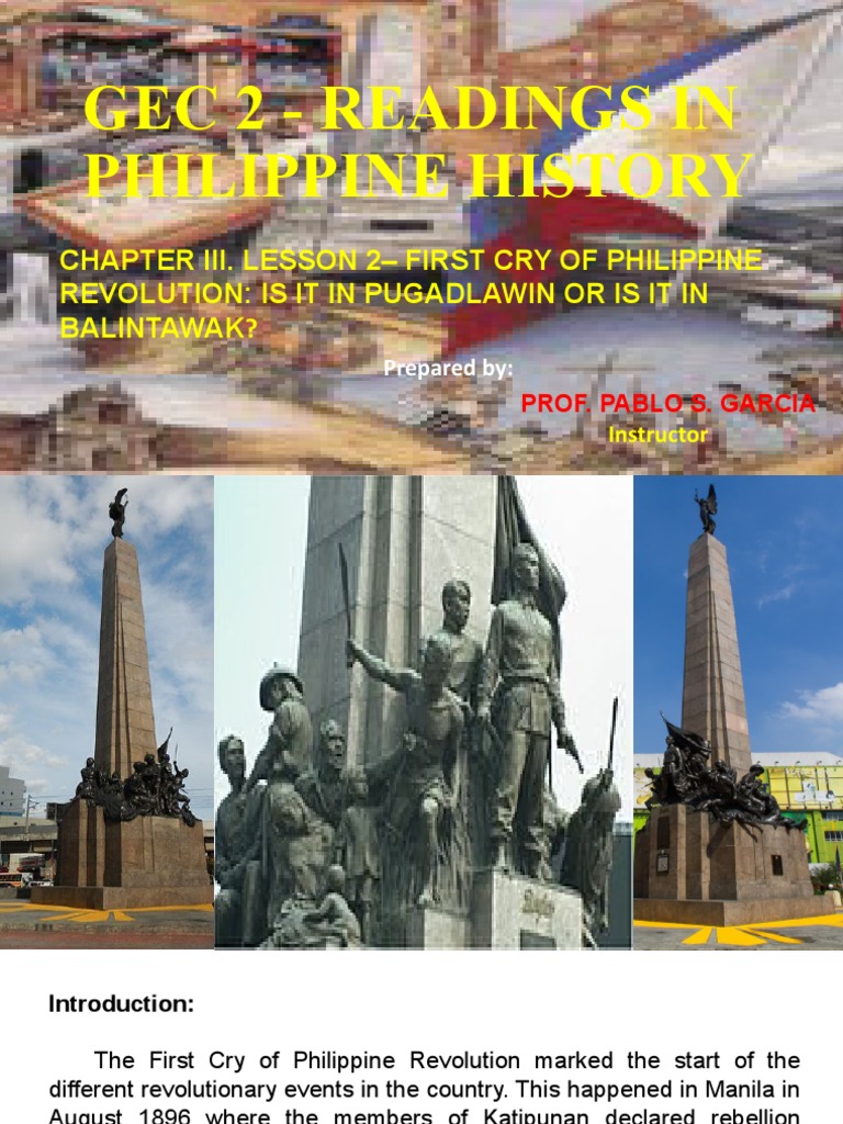 GEC 2 - Chapter III. Lesson 2 - FIRST CRY OF PHILIPPINE REVOLUTION | PDF | Independence | Wars ...