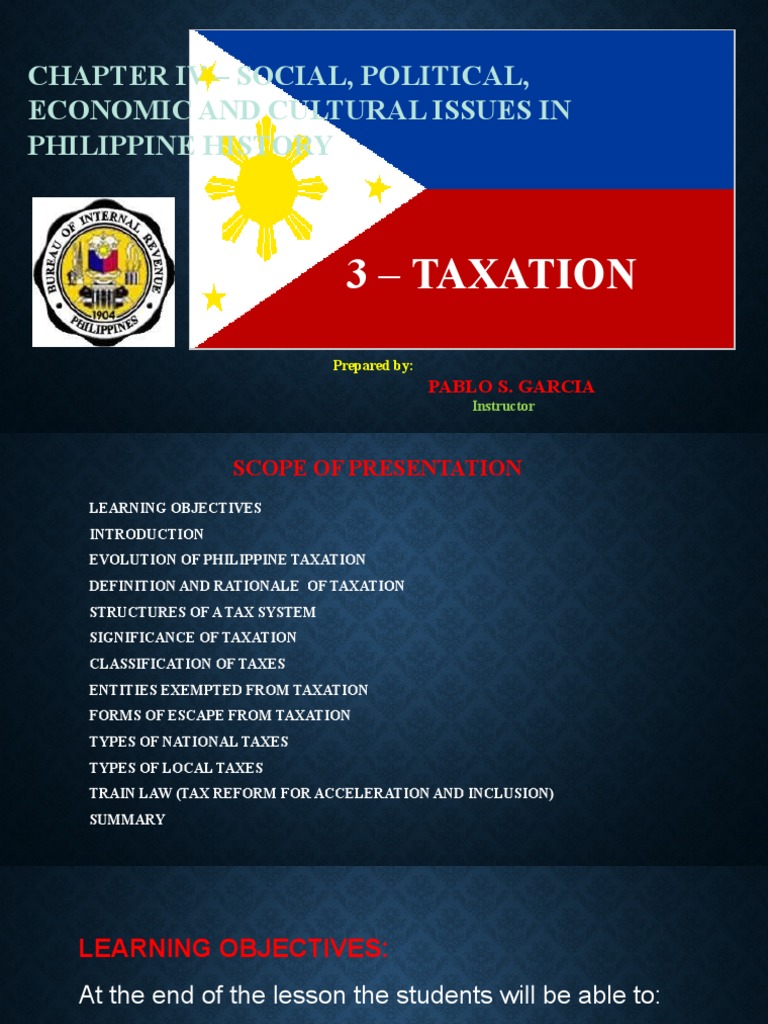 Gec 2 - CH 4, Lesson 3. Taxation | PDF