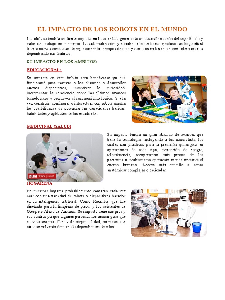 El Impacto de Los Robots en El Mundo | PDF