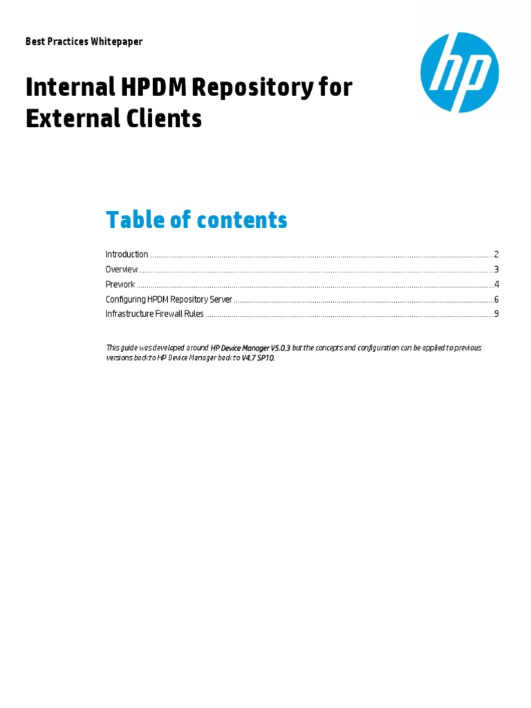 HP Thinclient t240 Internal HPDM Repository For External Client | PDF ...