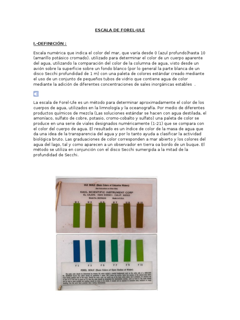 Escala de Color Forel-Ule en Limnología | PDF | Color | Agua