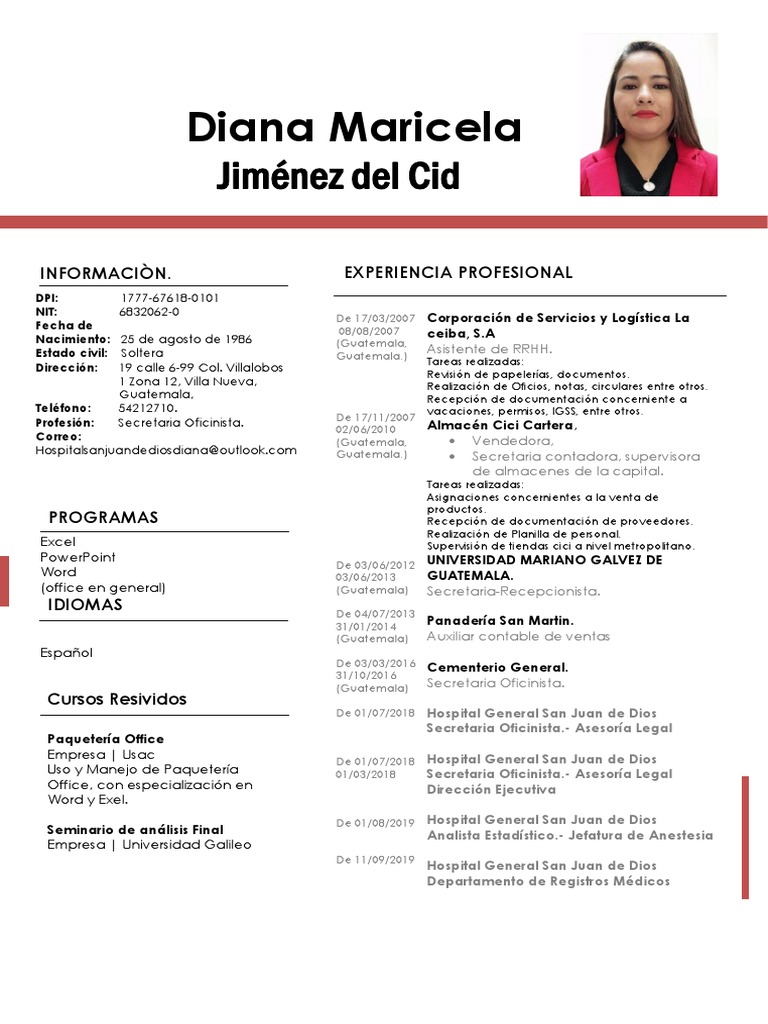 51-Curriculum-Vitae Diana 1 | PDF | Software | Microsoft Office