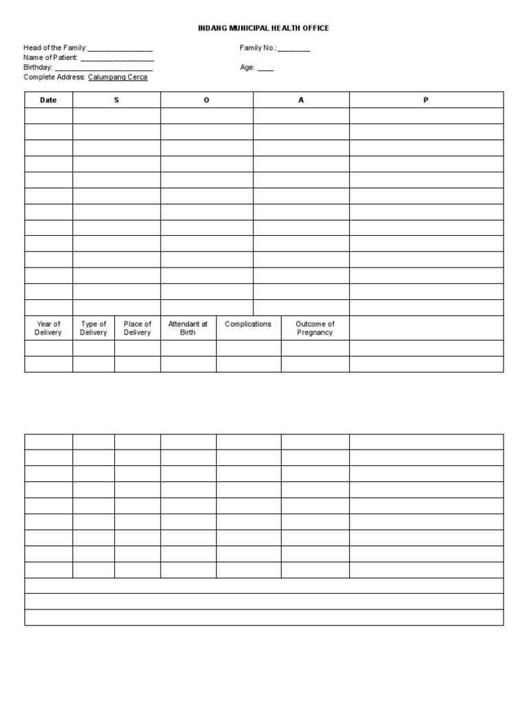 OB Assessment Form | PDF