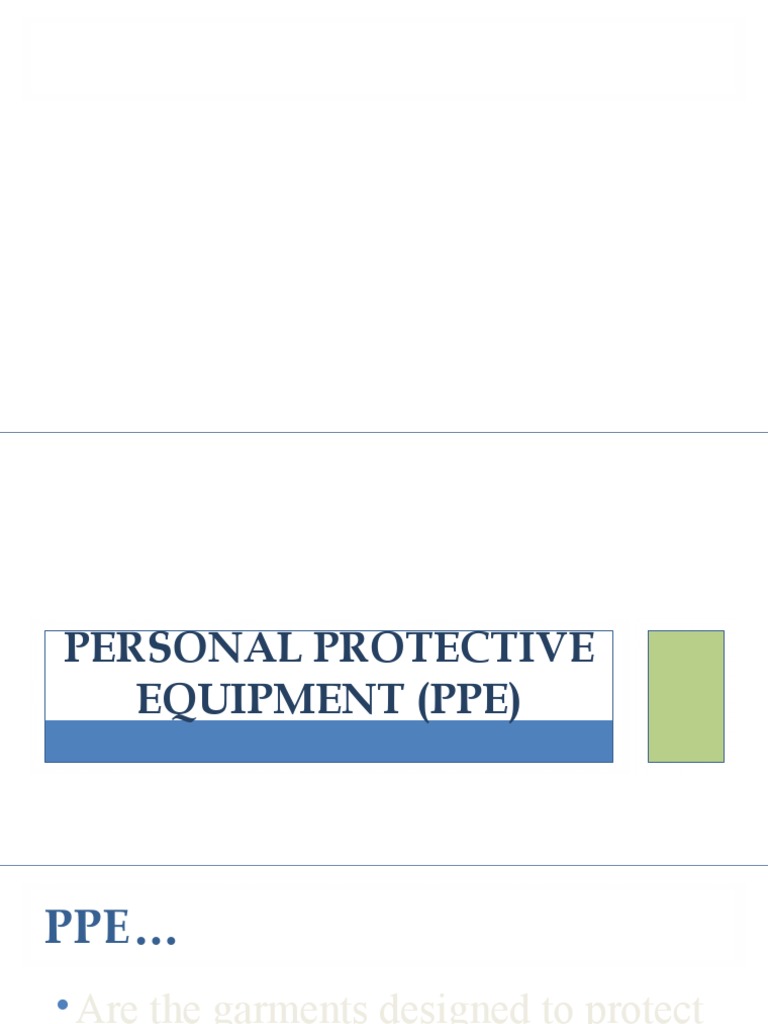 Personal Protective Equipment (Ppe) Nail Care | PDF | Personal ...