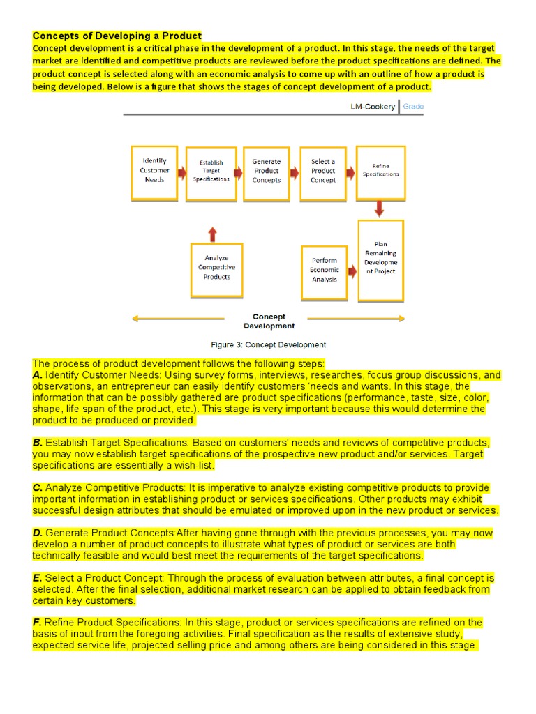 Concepts of Developing A Product | PDF | Specification (Technical ...