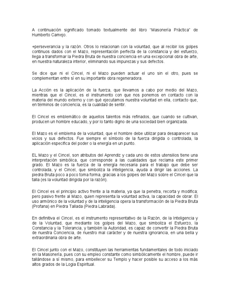 El Mazo y El Cincel | PDF | Masonería | Razón El Mazo y El Cincel | PDF | Masonería | Razón
