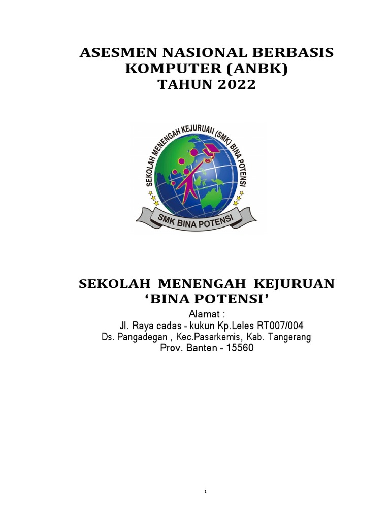 Program Kerja ANBK - 2022 New | PDF
