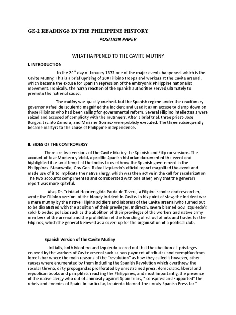 Position Paper in RPH 2 | PDF | Philippines