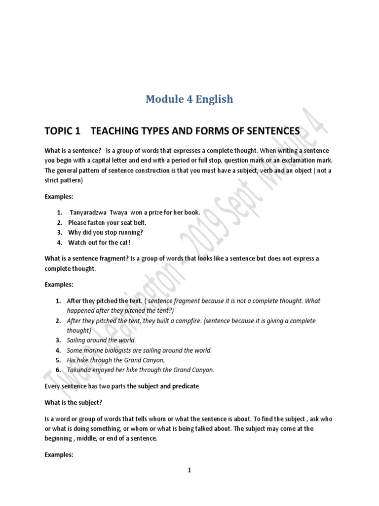 Module 4 English Summaries (Ipte) | PDF | Teaching Method | Verb
