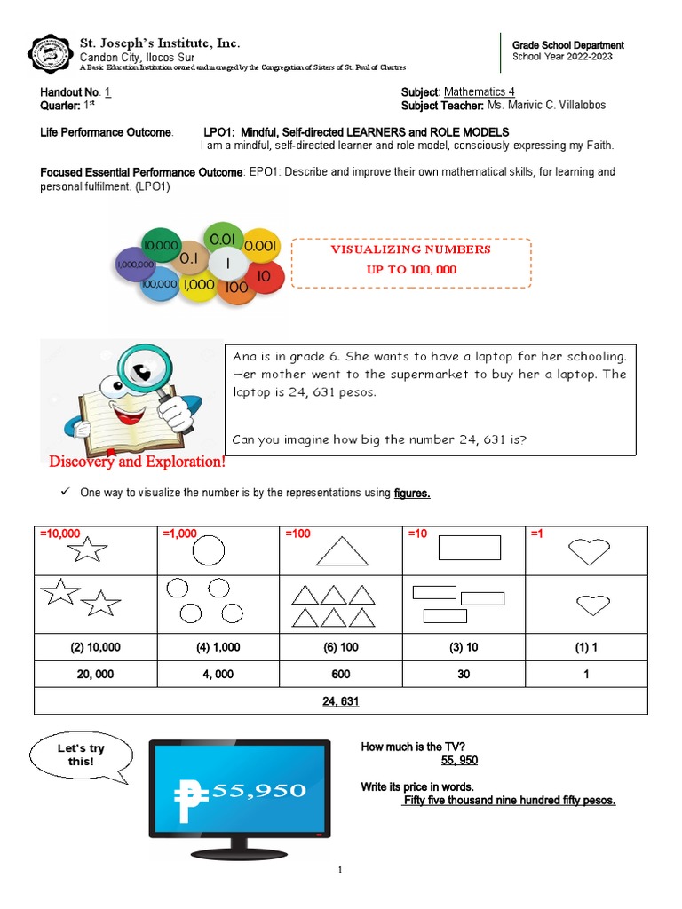 Math Handout | PDF | Numbers | Symbols Math Handout | PDF | Numbers | Symbols