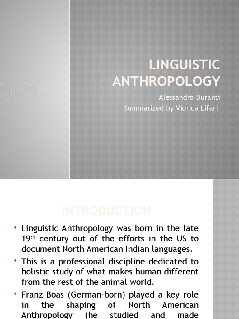 Linguistic Anthropology | PDF | Anthropology | Linguistics