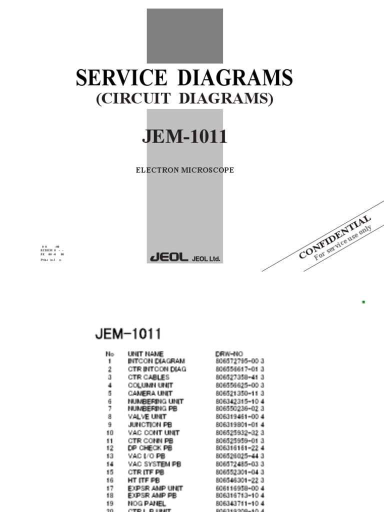 JEM-1011 SERVICE DIAGRAMS | PDF