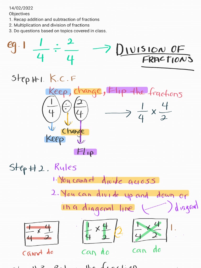 Fractions Continued Pdf 