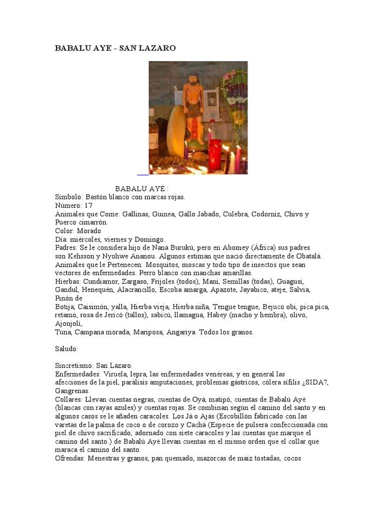 BABALU AYE Oraciones | PDF