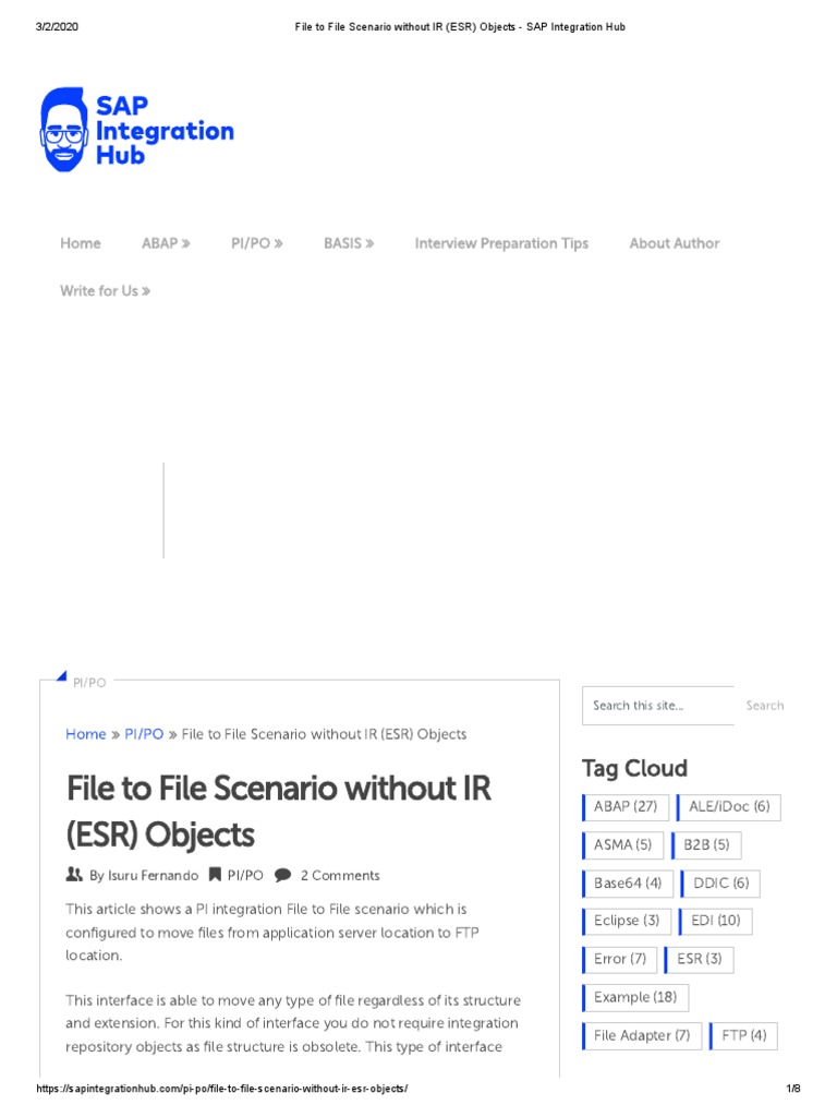 File To File Scenario Without IR (ESR) Objects - SAP Integration Hub | Download Free PDF | File ...