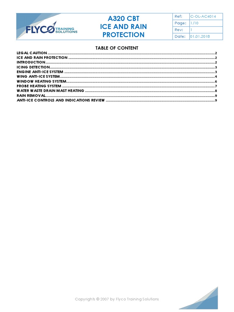 Ice and Rain Protection | PDF | Ice | Aircraft