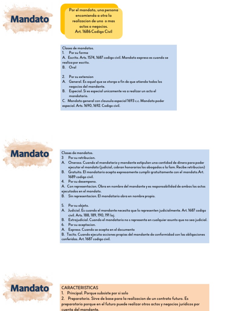 MANDATO | PDF | Ley común | Documentos legales