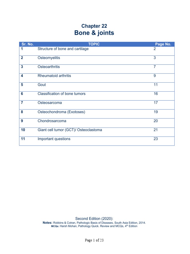 Chapter 22 Bone and Joints (2nd Edition) | PDF | Bone | Osteoblast